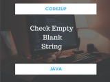 Empty Or Blank String Check Java Example Codez Up