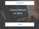 Java Program For Linear Search With Example Codez Up