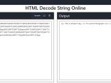 Html Decode String Codifyformatter