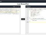 Lua Beautifier Online Free Lua Code Formatter Prettier