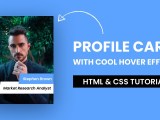Profile Card Hover Effect Html Css Coding Artist