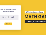 Math Game With Javascript Coding Artist