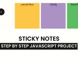 Sticky Notes Step By Step Javascript Project Coding Artist