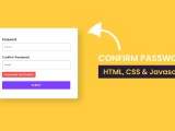 Confirm Password Html Css Javascript Coding Artist