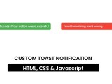 Custom Toast Notification Html Css Javascript Coding Artist
