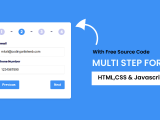 Multi Step Form With Validation Using Html Css And Javascript