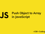 Push Object To Object Array Javascript