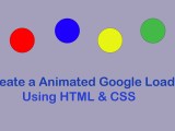 How To Animate A Google Loader Using Html Css