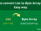 How To Convert List To Byte Array In Java Easy Way