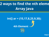 Best 2 Ways To Find The Nth Element In Array Java