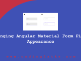 Changing Angular Material Form Field Appearance
