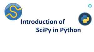 Introduction of SciPy in Python - codingstreets