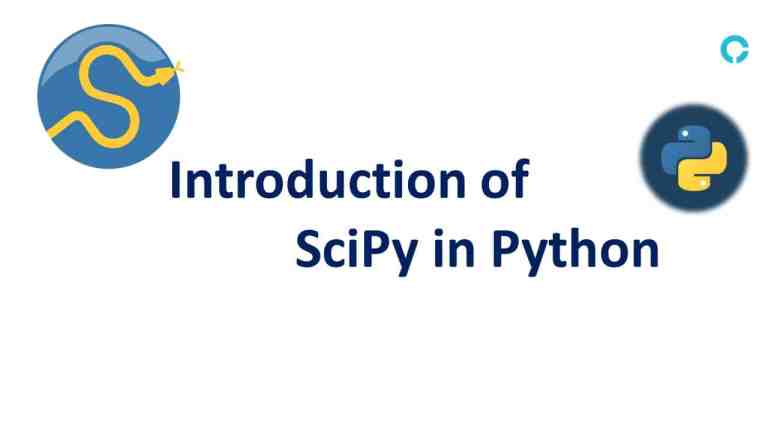 Introduction of SciPy in Python - codingstreets