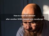 How To Insert An Element After Another Dom Element With Javascript
