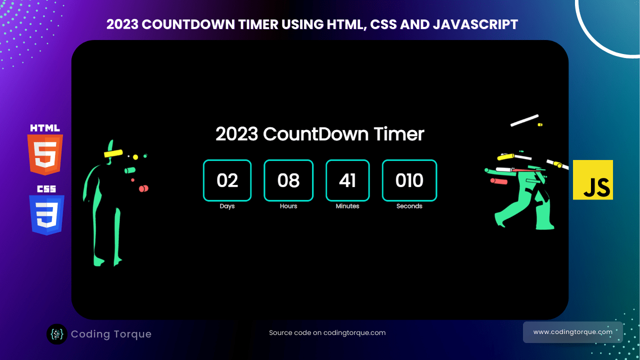 2023 Countdown Timer Using Html Css And Javascript With Source Code 6219