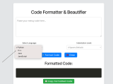 Free Code Formatter Beautifier Online Format Java Python Codingzap