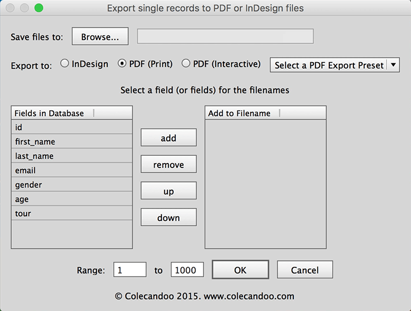 Data Merge to Uniquely-Named INTERACTIVE PDFs – Colecandoo!