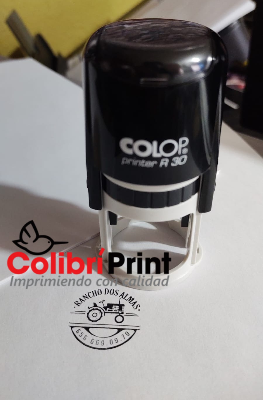 Sello redondo 30mm Colop Printer R30 – Colibrí Print México