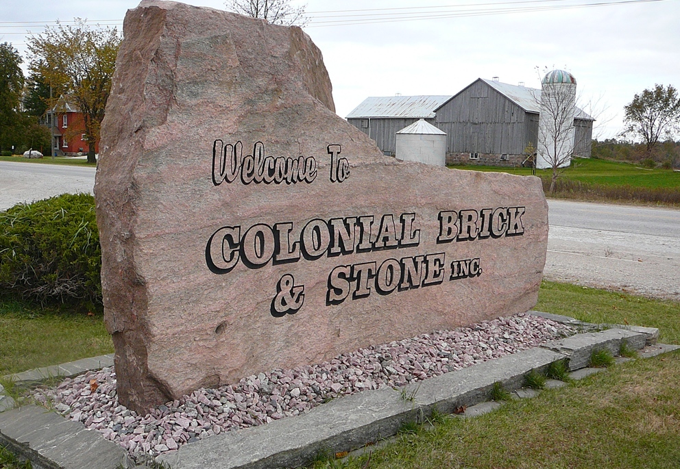 Signs & Engravements - Colonial Brick & Stone Inc.