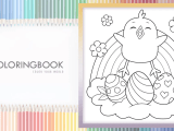 Easter Chick Coloringbook Pics