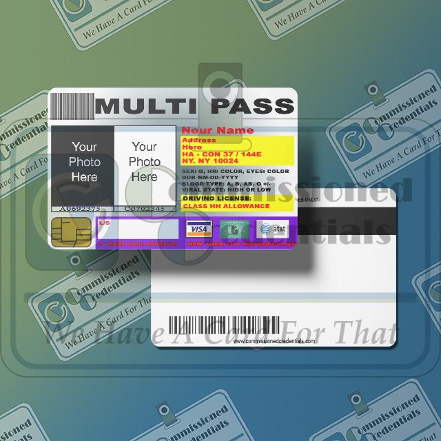 Custom Multi Pass ID – Commissioned Credentials