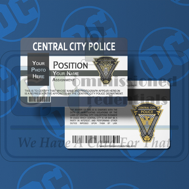 Custom Central City Police ID – Commissioned Credentials