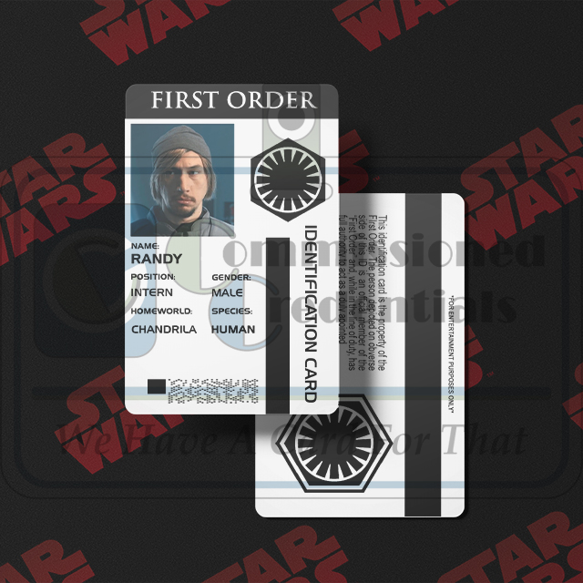 First Order Intern ID – Commissioned Credentials