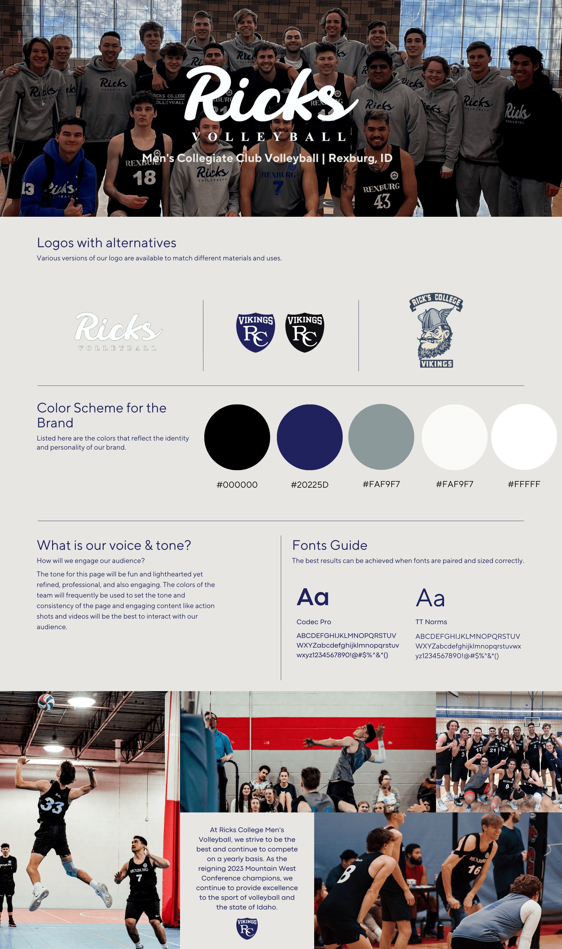 Ricks Volleyball Social Media Campaign – by Justin Wong – CommShowcase