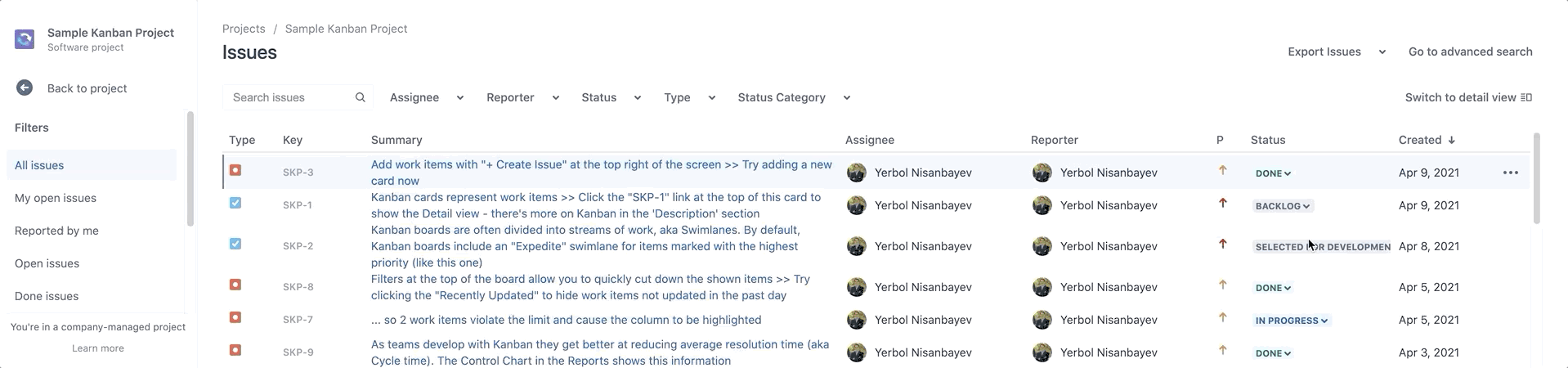 Update Issues Right From The List View In The Issue Navigator