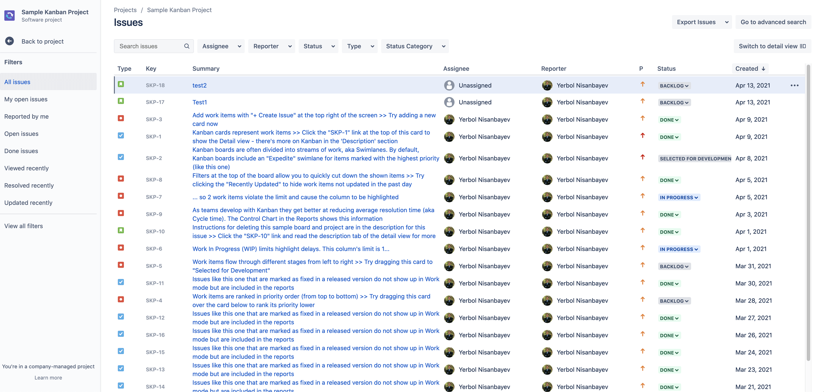 Update Issues Right From The List View In The Issue Navigator