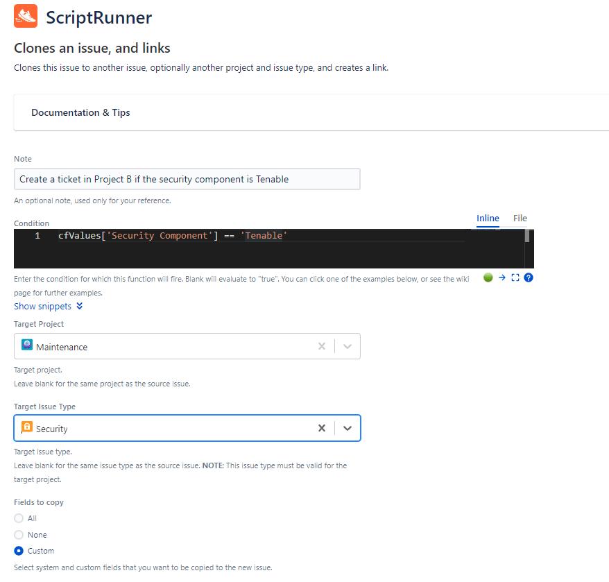 Solved Scriptrunner Clones An Issue And Links Add Co