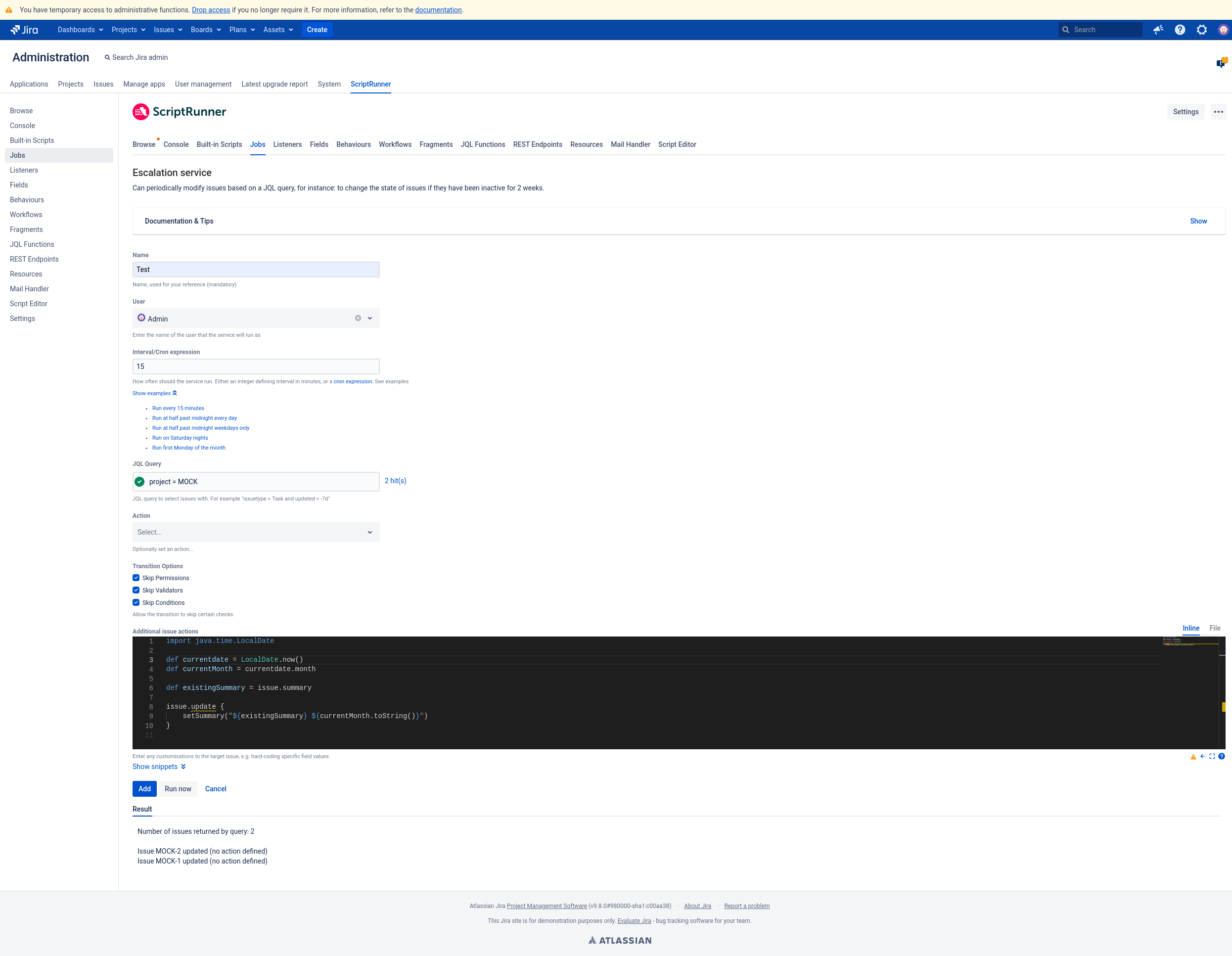 Solved Create Issue Using Scriptrunner Jobs With Current