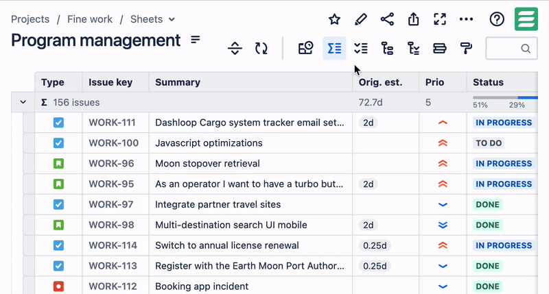 Solved Jira List View