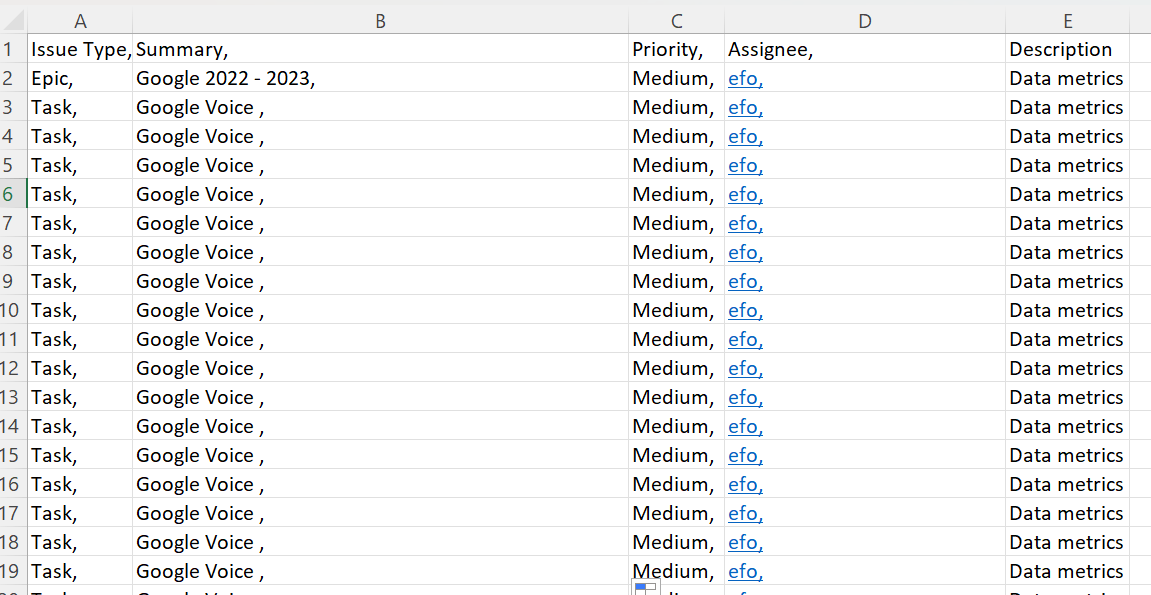 Unable To Create Issues Using Csv File