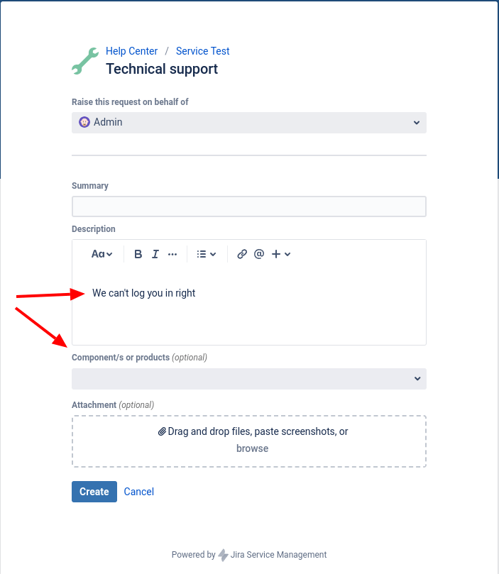 Jira Sm Behaviour To Check Description Field