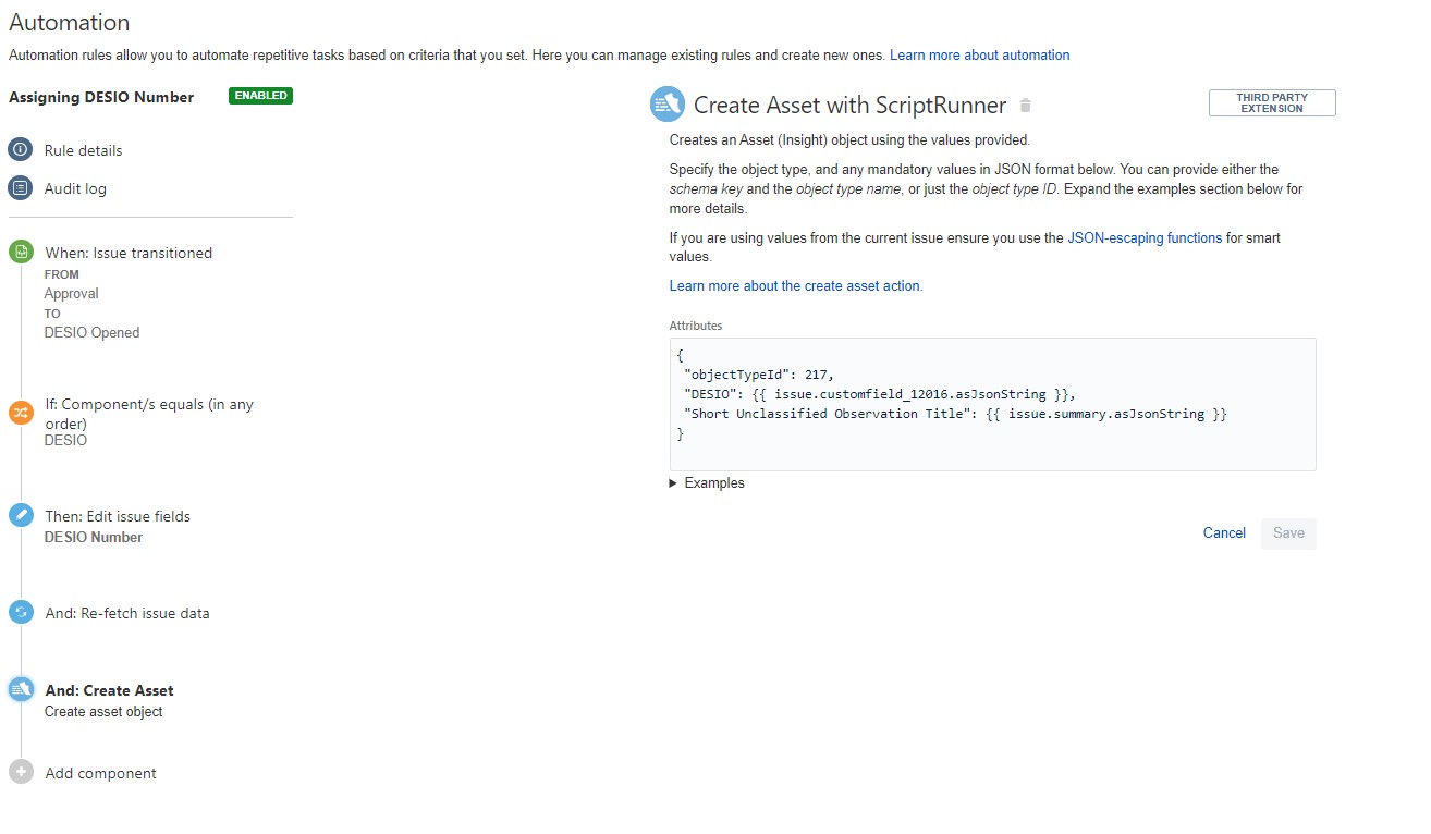 Solved Create Asset With Scriptrunner Custom Field