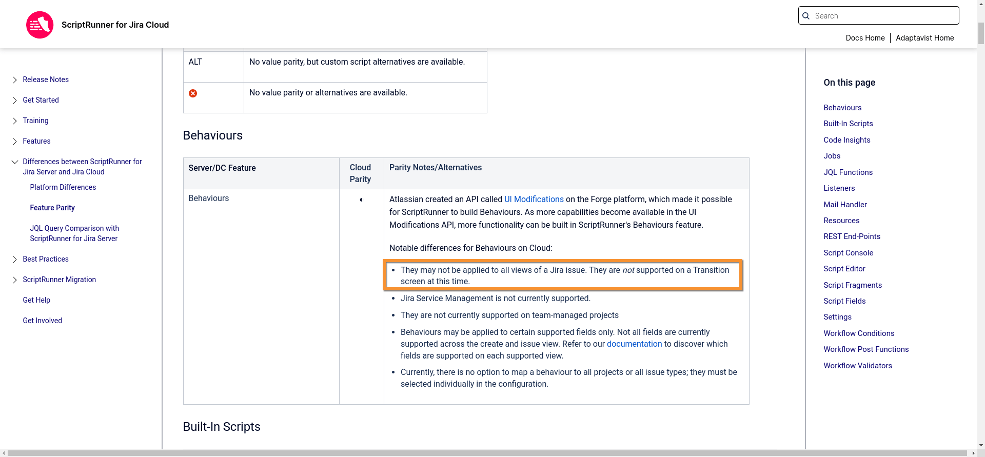 Solved Scriptrunner Cloud Behaviours Limit A Behaviour