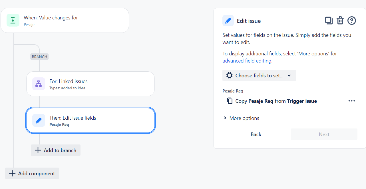 Automation Copy Field From One Project To Custom