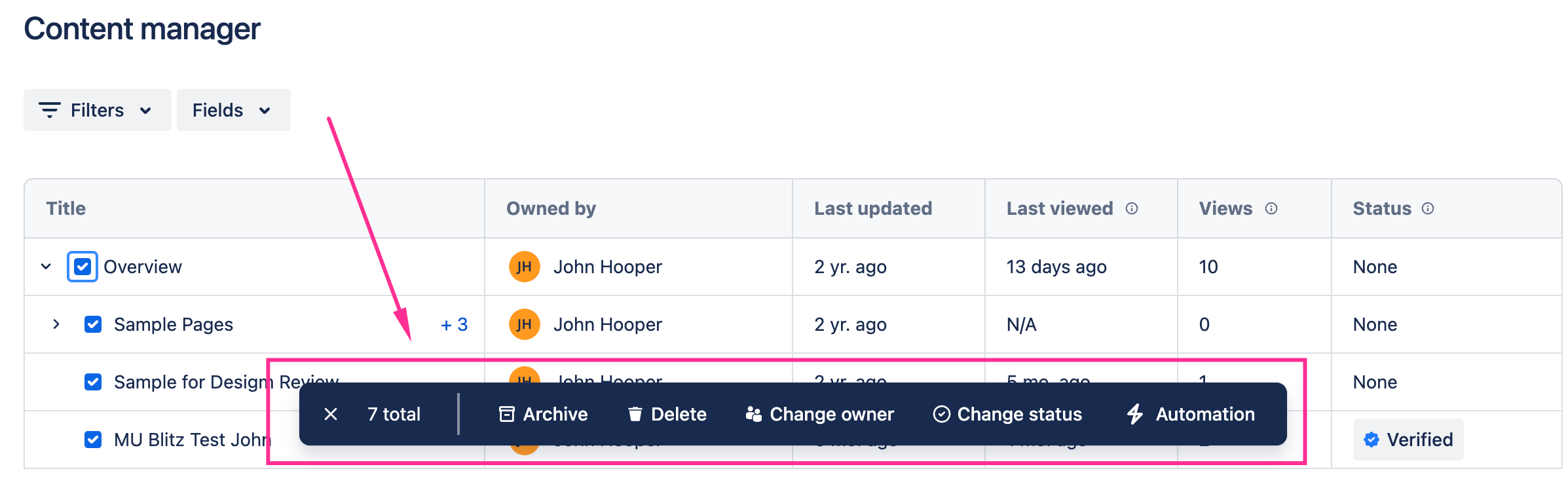 New Updates To Content Manager And Bulk Action Ux