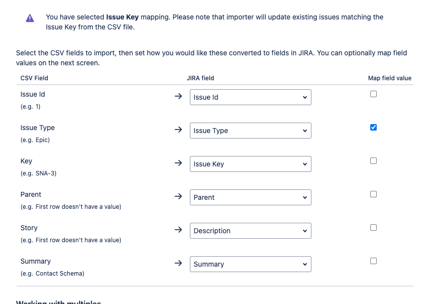 How Do I Map Epics Already In Jira To My Csv Issue