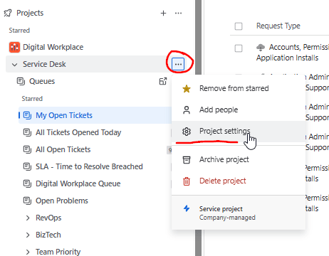Where Do I See The Tab Project Settings Edit Form