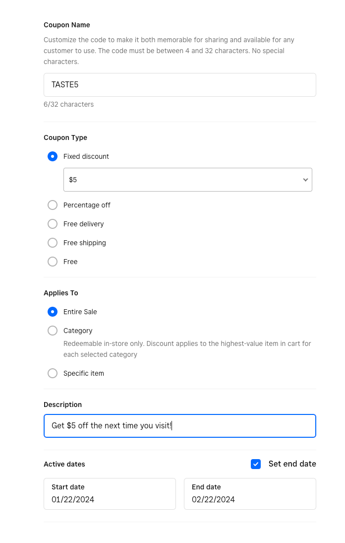 Important Changes To Your Coupons In Square Online