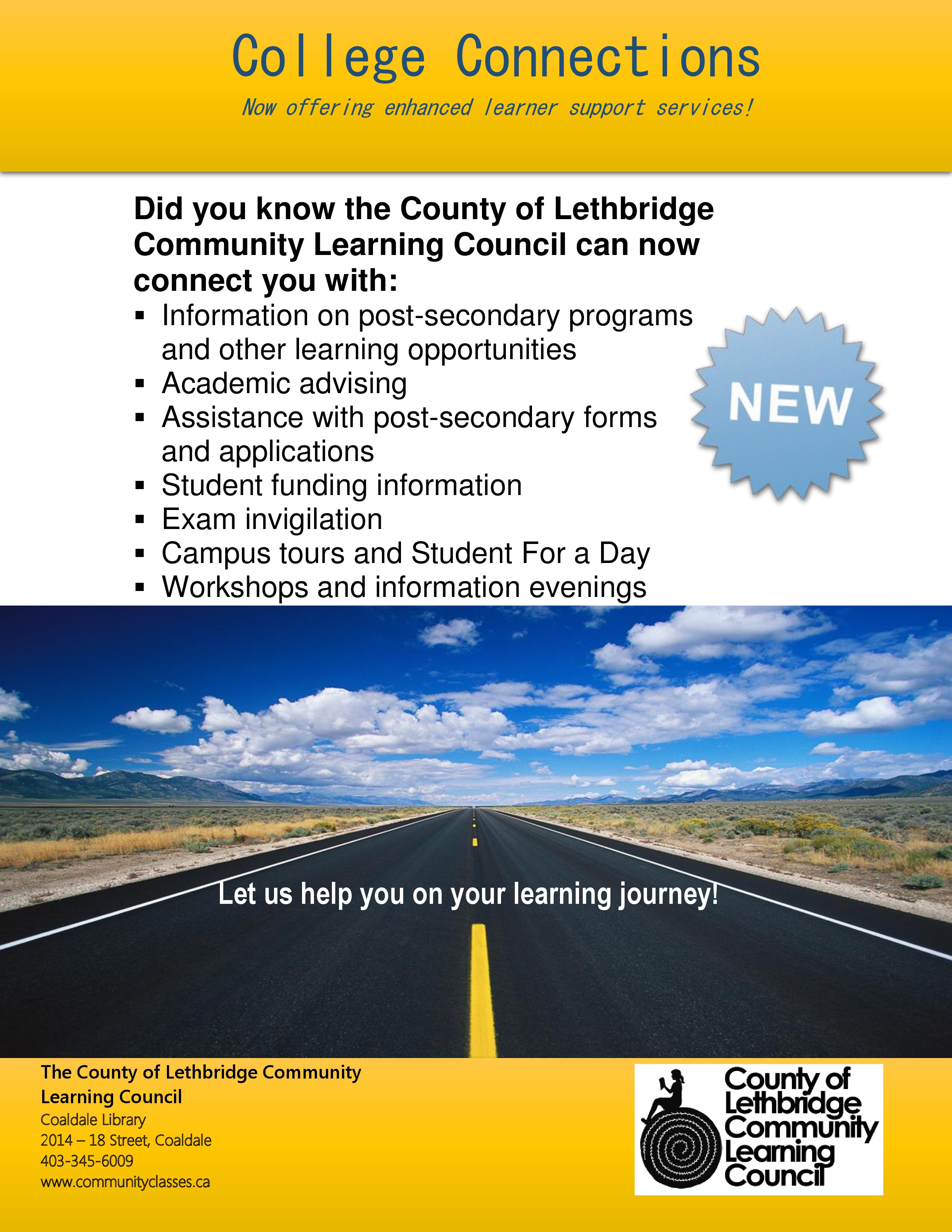 Learner Support Services – County of Lethbridge Community Learning Council