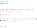 One Dimensional Array In C