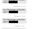 I Keep Receiving A Text Saying Your Messenger Verification Code Is G