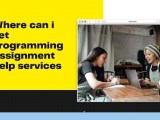Computer Programming Assignment Help Services Computer Programming