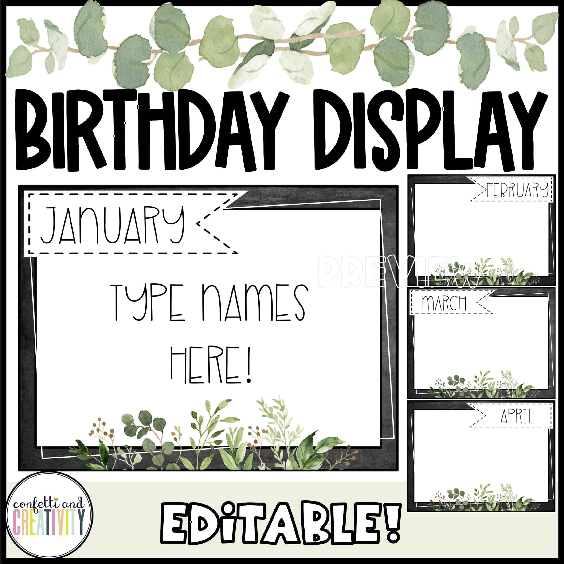 Modern Farmhouse Birthday Display | Confetti & Creativity