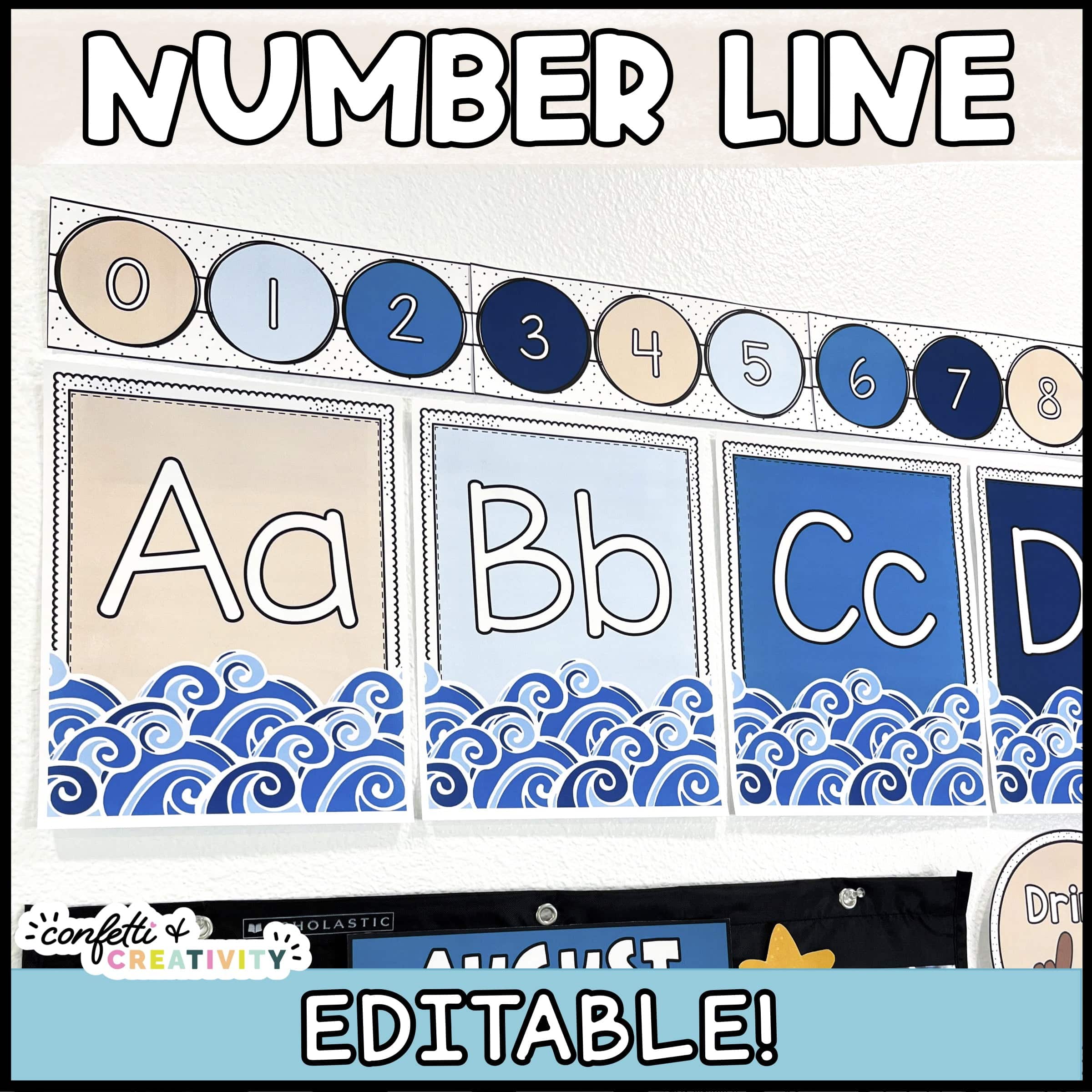 Ocean Number Line | Confetti & Creativity