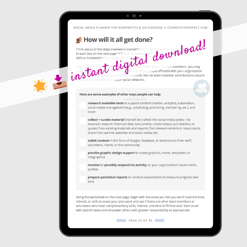 DIGITAL Social Media Planning Workbook | Jennifer Barrett Creative