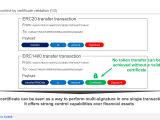 Certificate Based Token Transfers Universaltoken